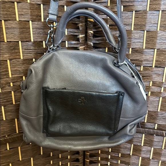 orYANY | Bags | Oryany Gray And Black Satchel With Modern Slouchy ...